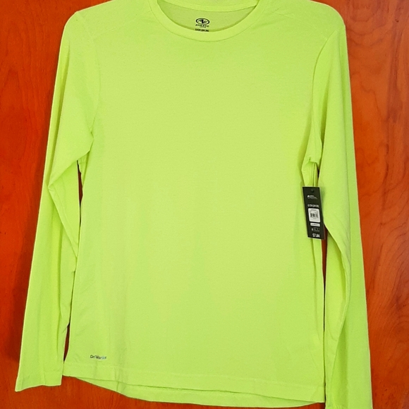 Athletic Works | Tops | Athletic Works Long Sleeve Neon Yellow Tshirt ...